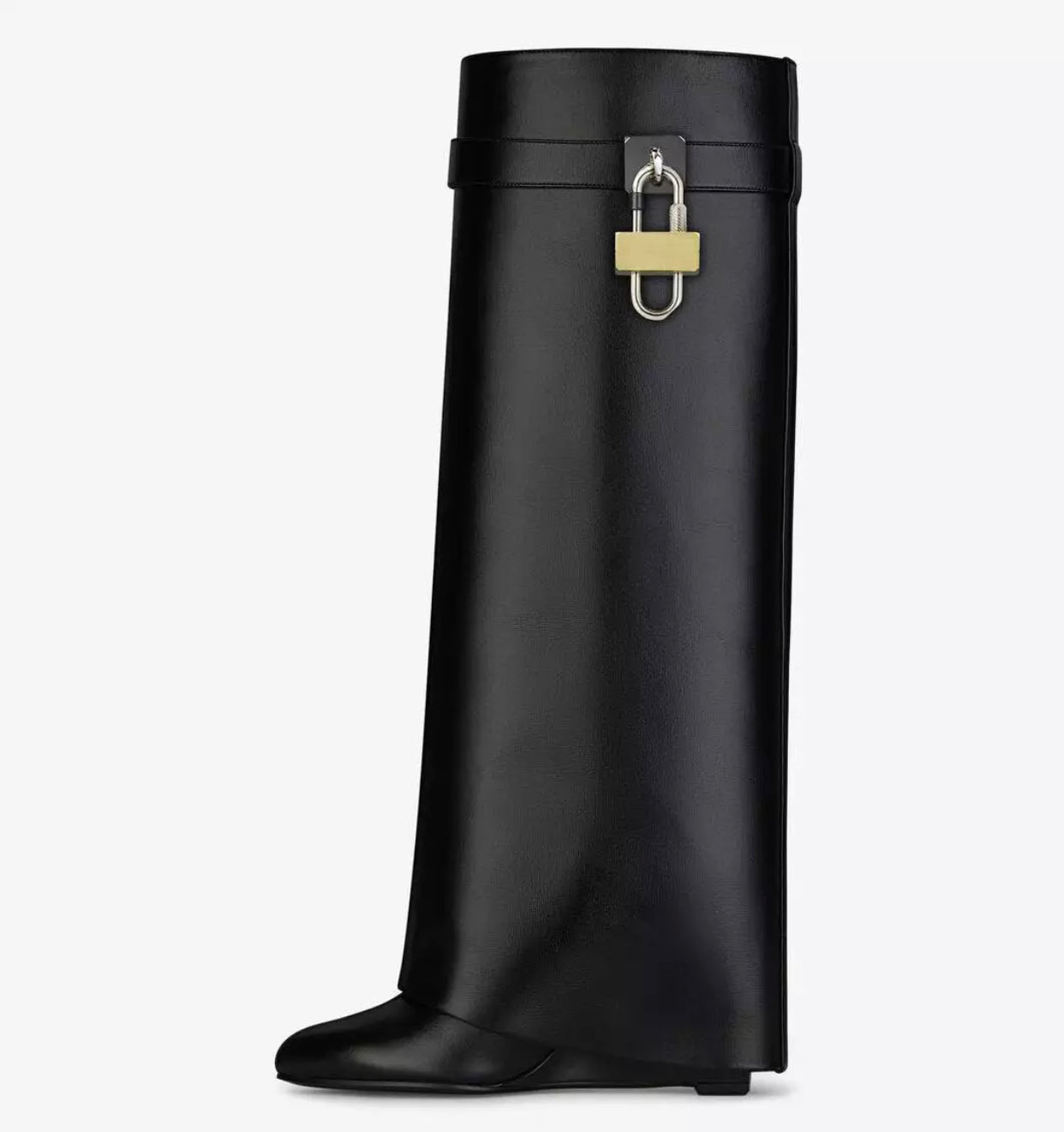 LOCKED IN WEDGE BOOTS BLACK – THELUXEFIX